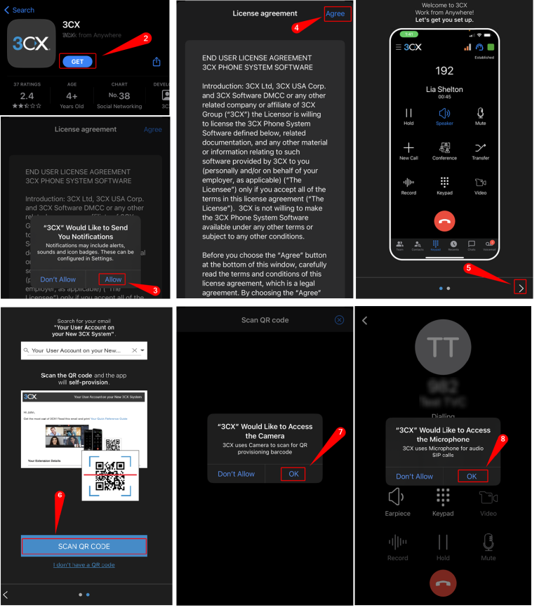 3CX iPhone user guide - 3SIP Services