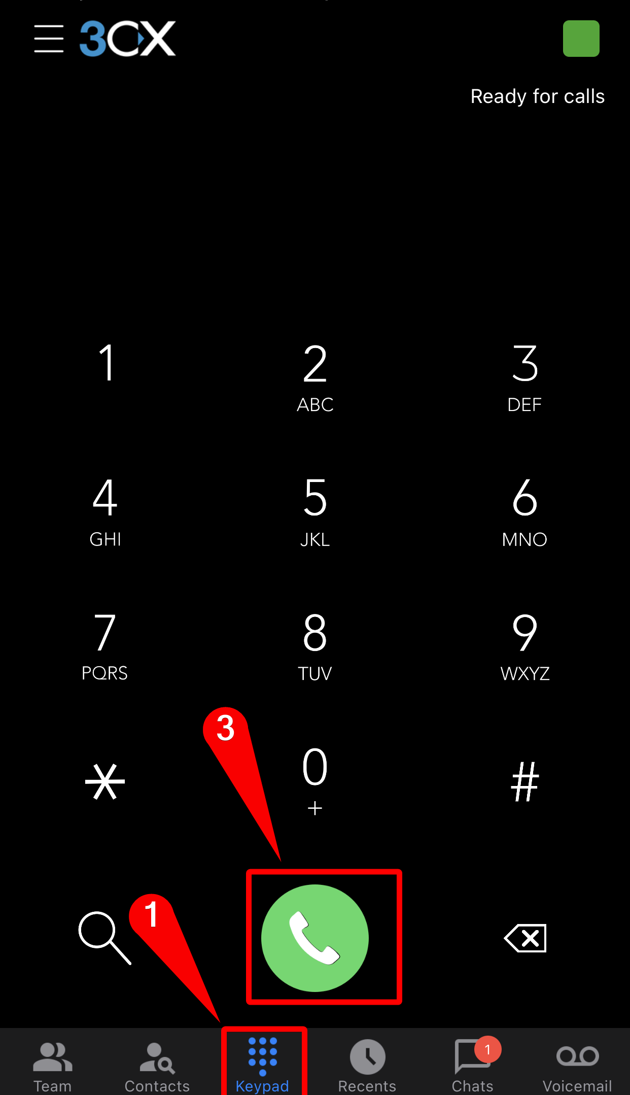 3CX iPhone user guide - 3SIP Services