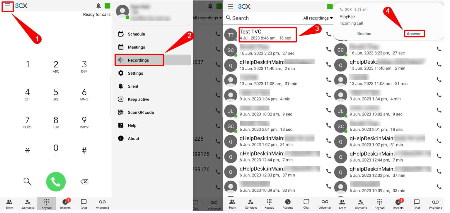 3CX Android user guide - 3SIP Services