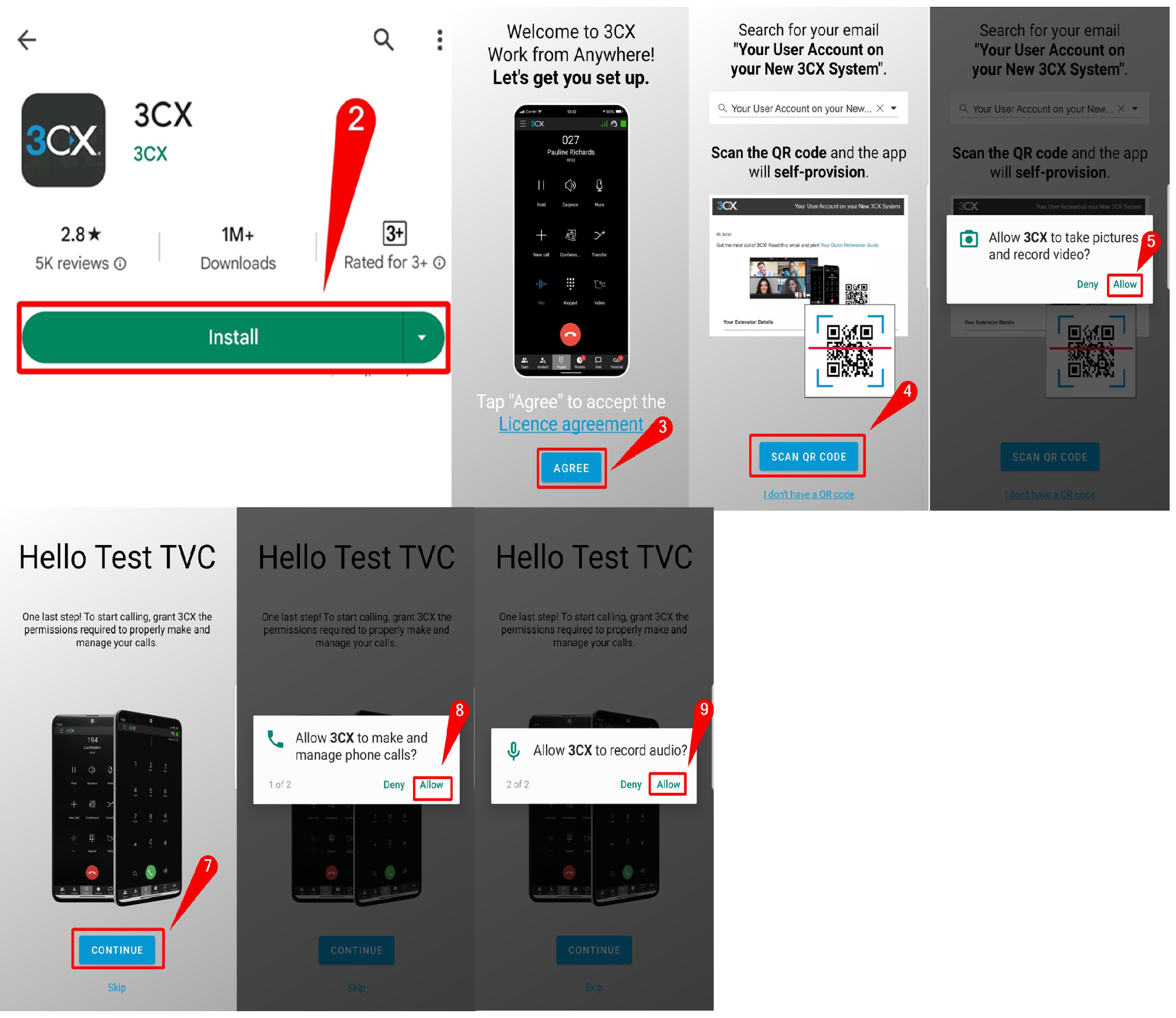 3CX Android user guide - 3SIP Services