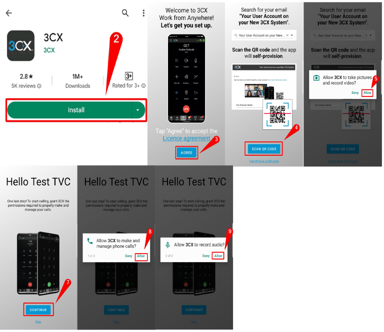 3CX Android user guide - 3SIP Services