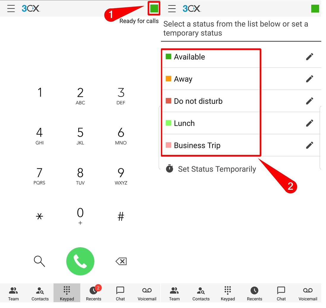 3CX Android user guide - 3SIP Services