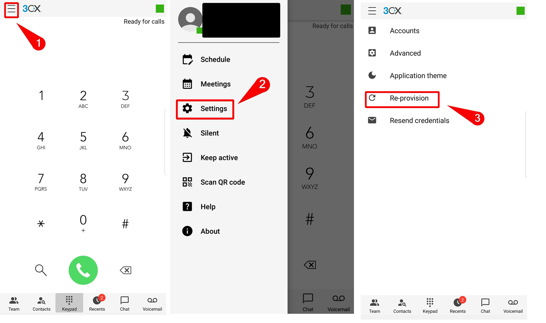 3CX Android user guide - 3SIP Services
