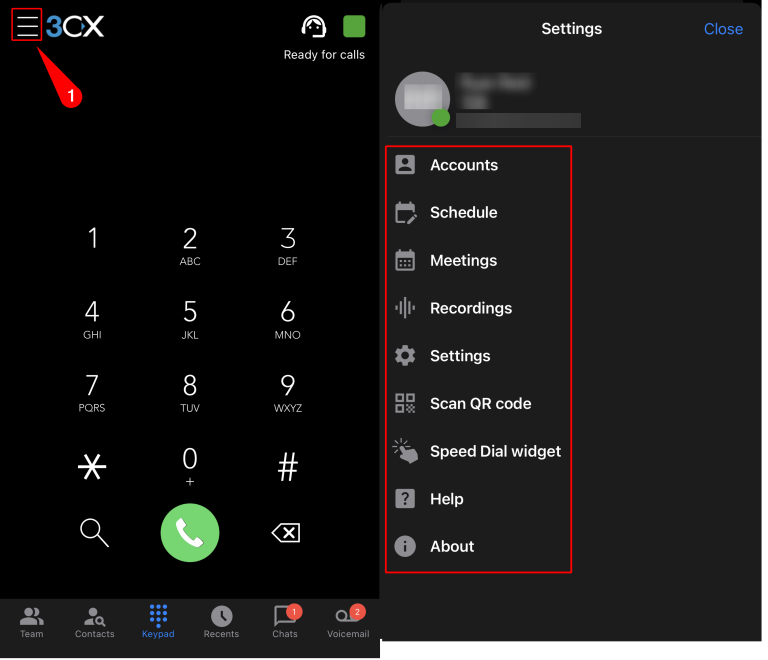 3CX iPhone user guide - 3SIP Services