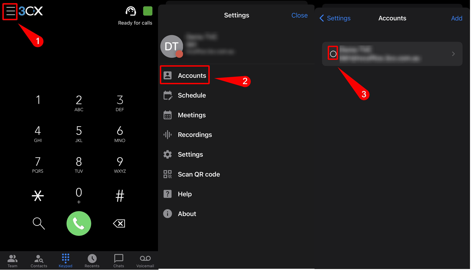 3CX iPhone user guide - 3SIP Services