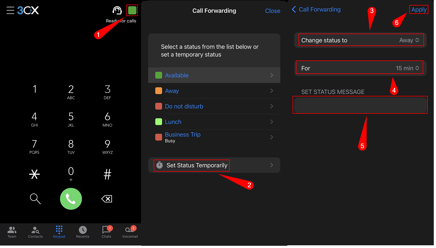 3CX iPhone user guide - 3SIP Services