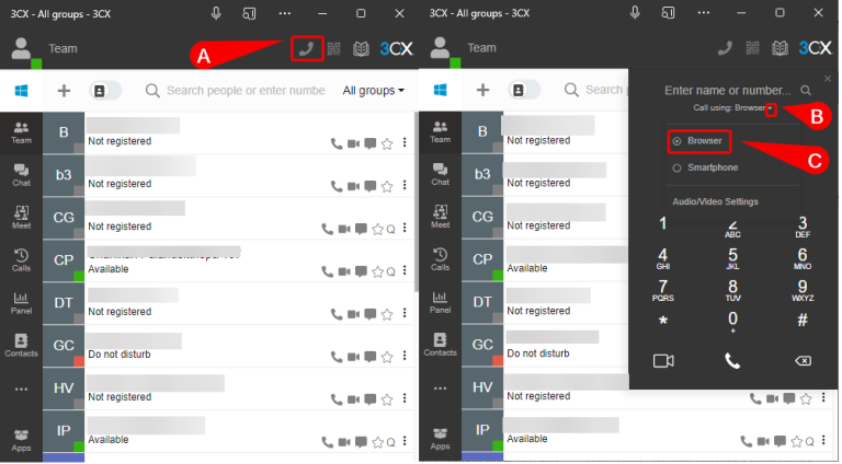 3CX WebClient user guide - 3SIP Services