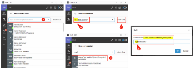 How to Send & Receive SMS with 3CX Chat as an Individual - 3SIP Services